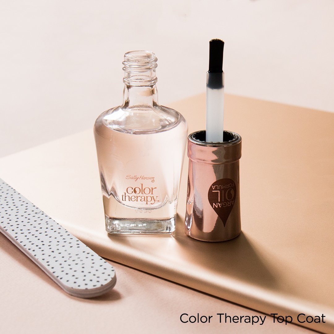 Sally Hansen Color Therapy™, Top Coat, Argan Oil, Long Lasting, Healthy Nails, Clear Nail Polish