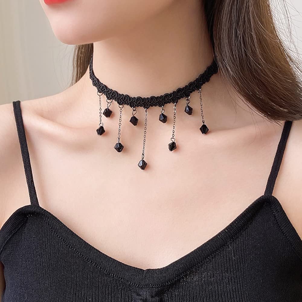 Zimfic Lace Choker Necklaces for Women, Gothic Accessories for Women Girls