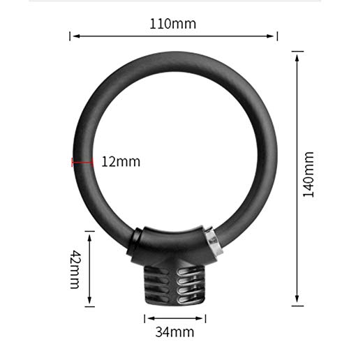 ZMYDZ Bicycle Lock Reflective Anti-Theft Cable Lock Security Road Bicycle Mini Ring Locks Motorcycle Cycle Bike Cable Anti-Cutting Lock Bike Lock