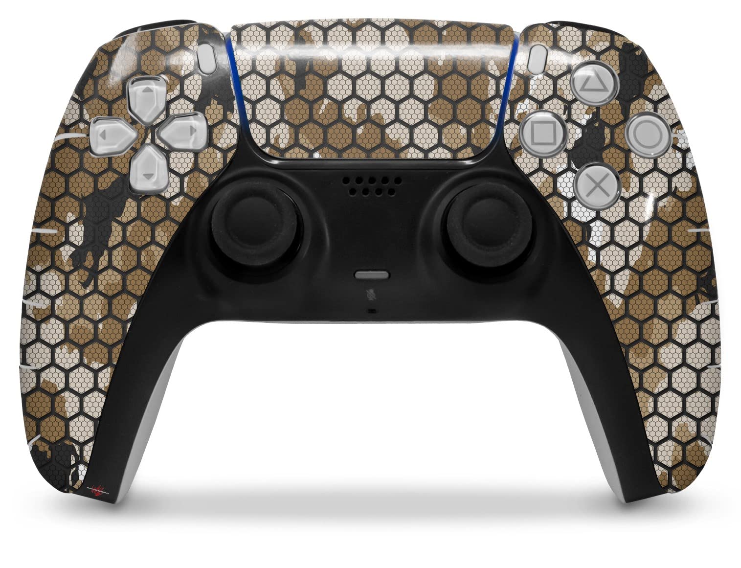 WraptorSkinz Skin Wrap compatible with Sony PS5 DualSense Controller HEX Mesh Camo 01 Tan (CONTROLLER NOT INCLUDED)