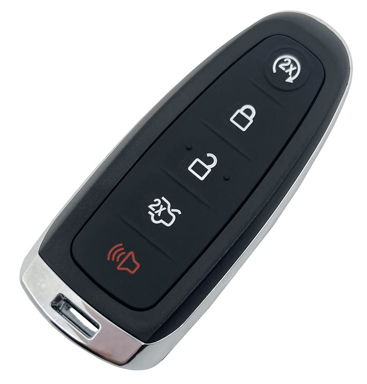Replacement Key Fob Case Shell Fit for Ford Edge Escape Explorer Focus Flex Taurus Fusion Keyless Entry Smart Remote Key Fob Cover Casing with Uncut Blade Blank (Black)