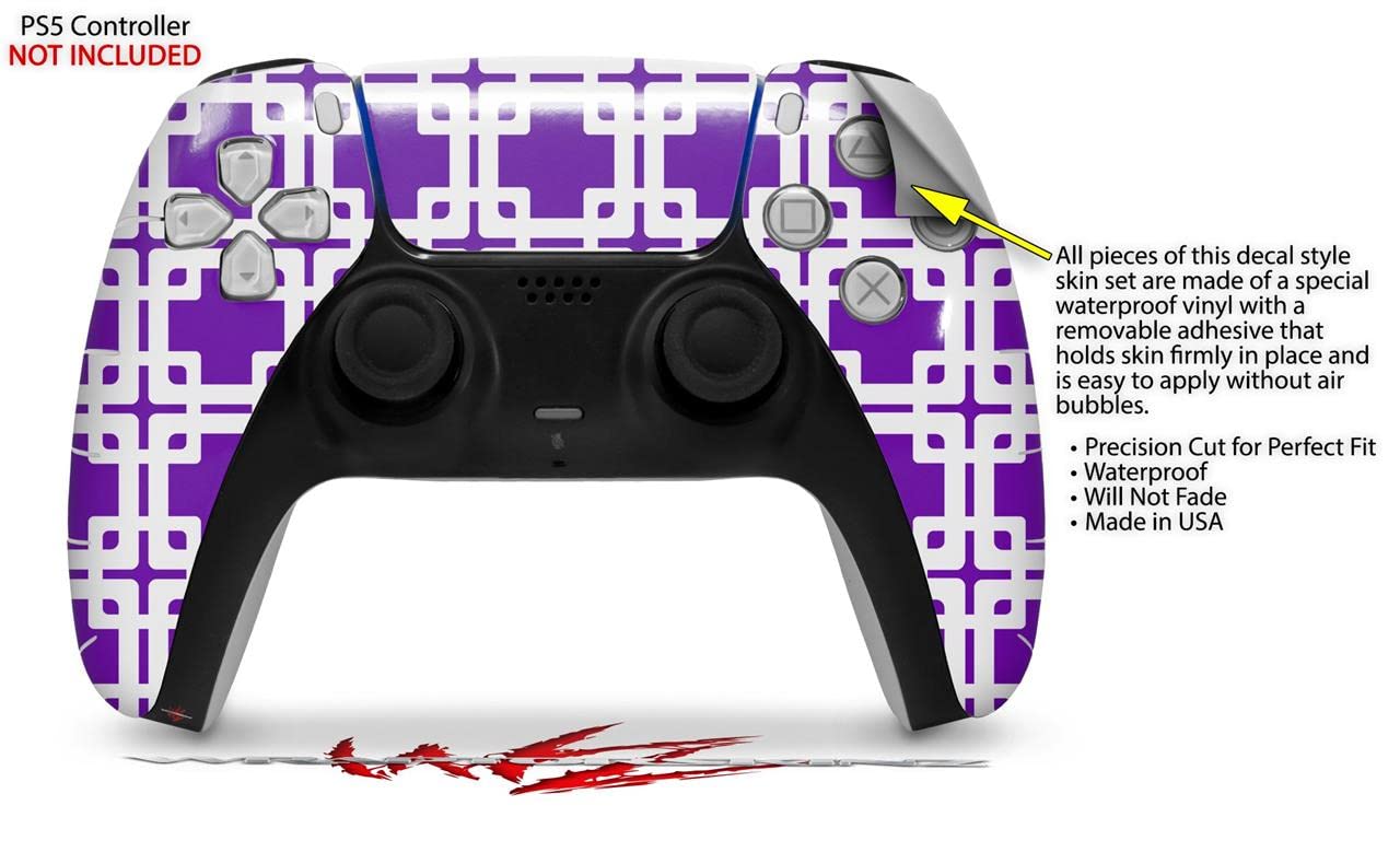 WraptorSkinz Skin Wrap compatible with Sony PS5 DualSense Controller Boxed Purple (CONTROLLER NOT INCLUDED)