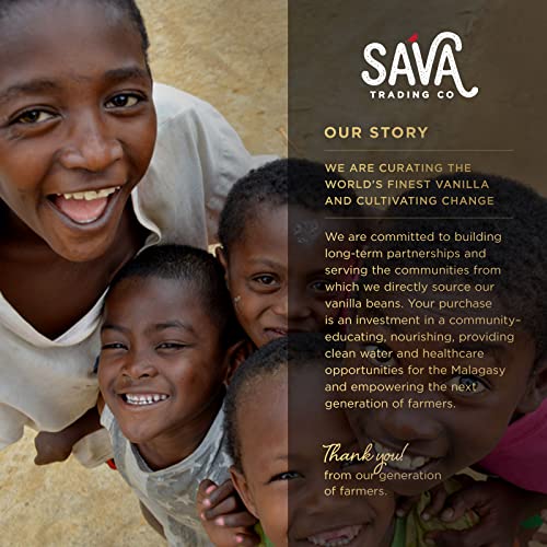 SAVA Madagascar Vanilla Extract β 100% Pure Vanilla Extract from High-Quality Madagascar Vanilla Beans β No Sugar Added Gourmet Vanilla Extract β Baking Supplies (2 Oz)