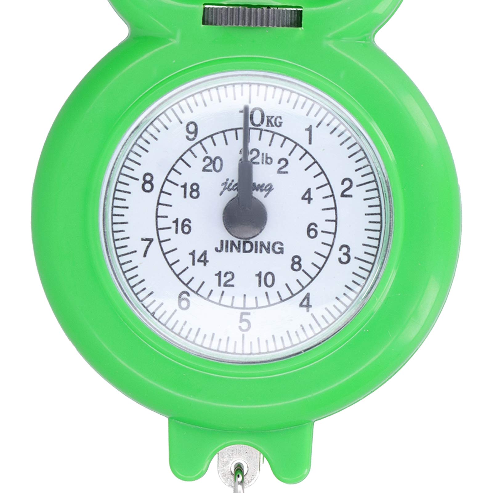 Velaurs Fishing Scale, Spring Practical Hanging Hook Scales, Fishing for Measuring Shopping Weight(Green)