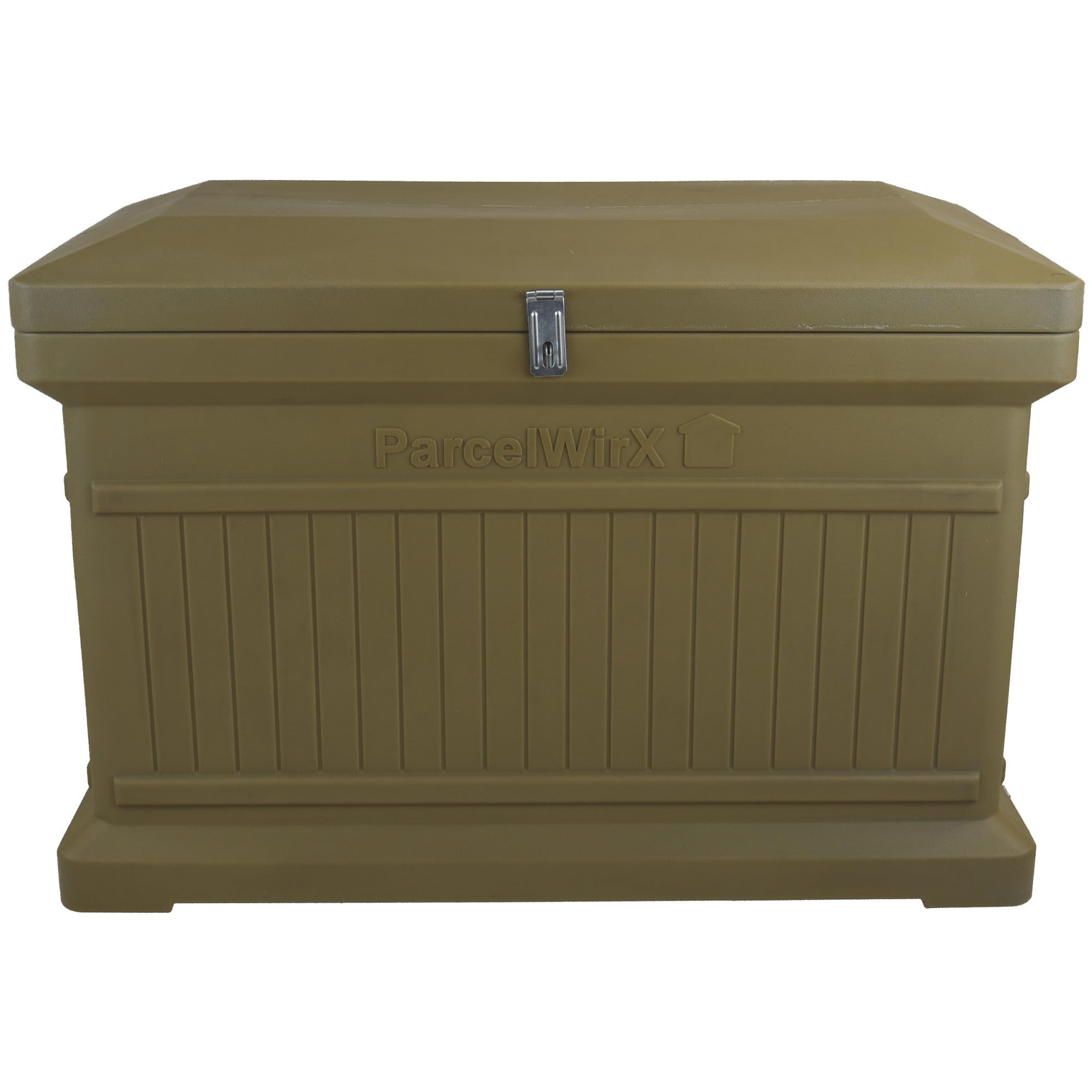 RTS Companies Inc 550200500A5481 Home Accents Parcelwirx Premium Horizontal Delivery Drop Box with Hinged Lid, Oak