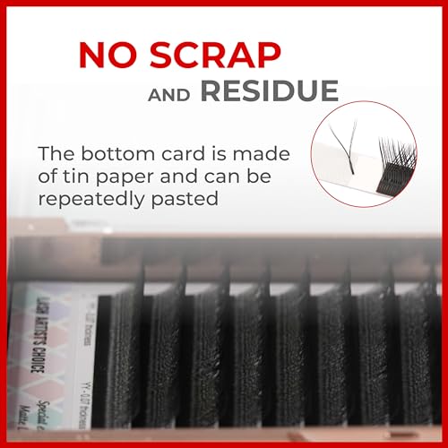 THE LASH SUPPLY YY Hybrid Eyelash Extension Professional Supplies, C/D Curl, 9-15mm Length, 0.07 Thickness, Matte Black Fake Eye Lashes, Soft and Lightweight Lashes Mixed Pack