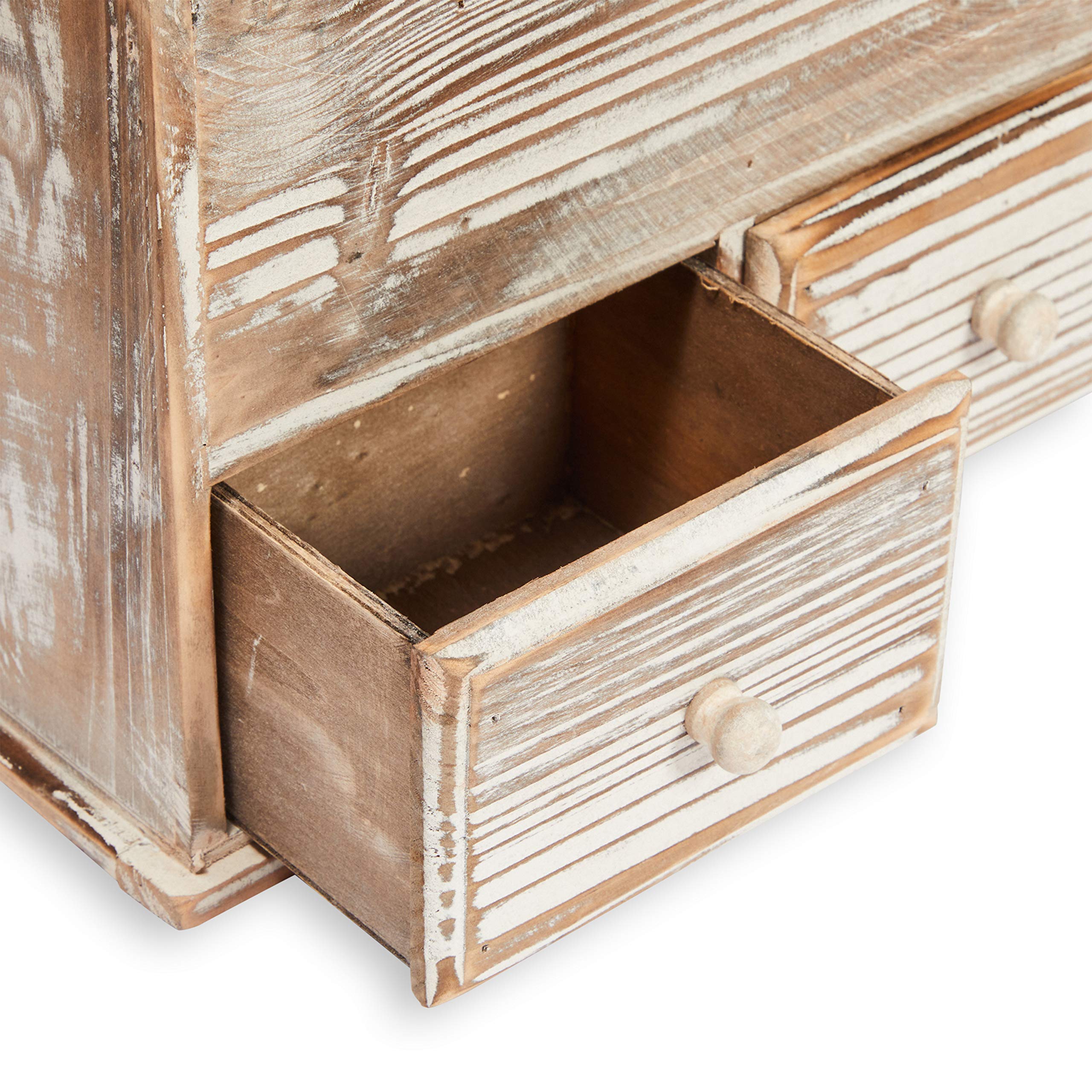 Wooden Makeup Organizer with 3 Drawers for Vanity, Cosmetic Storage for Brushes (15.5 x 9.5 in)