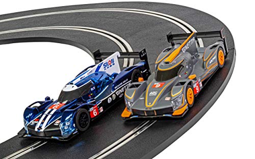 Scalextric ARC Pro App Race Control 24h Le Mans Slot Car Digital 1:32 Slot Car Road Race Track Set C1404T,Blue & Gray