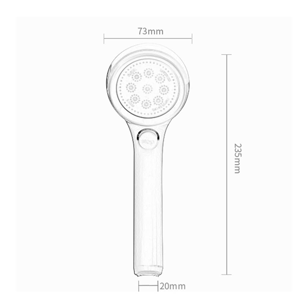 Pressurized shower head with 230 water outlets, Bathroom Shower Kit for home use with Swivel head, Spa Showerheads, One-click water stop