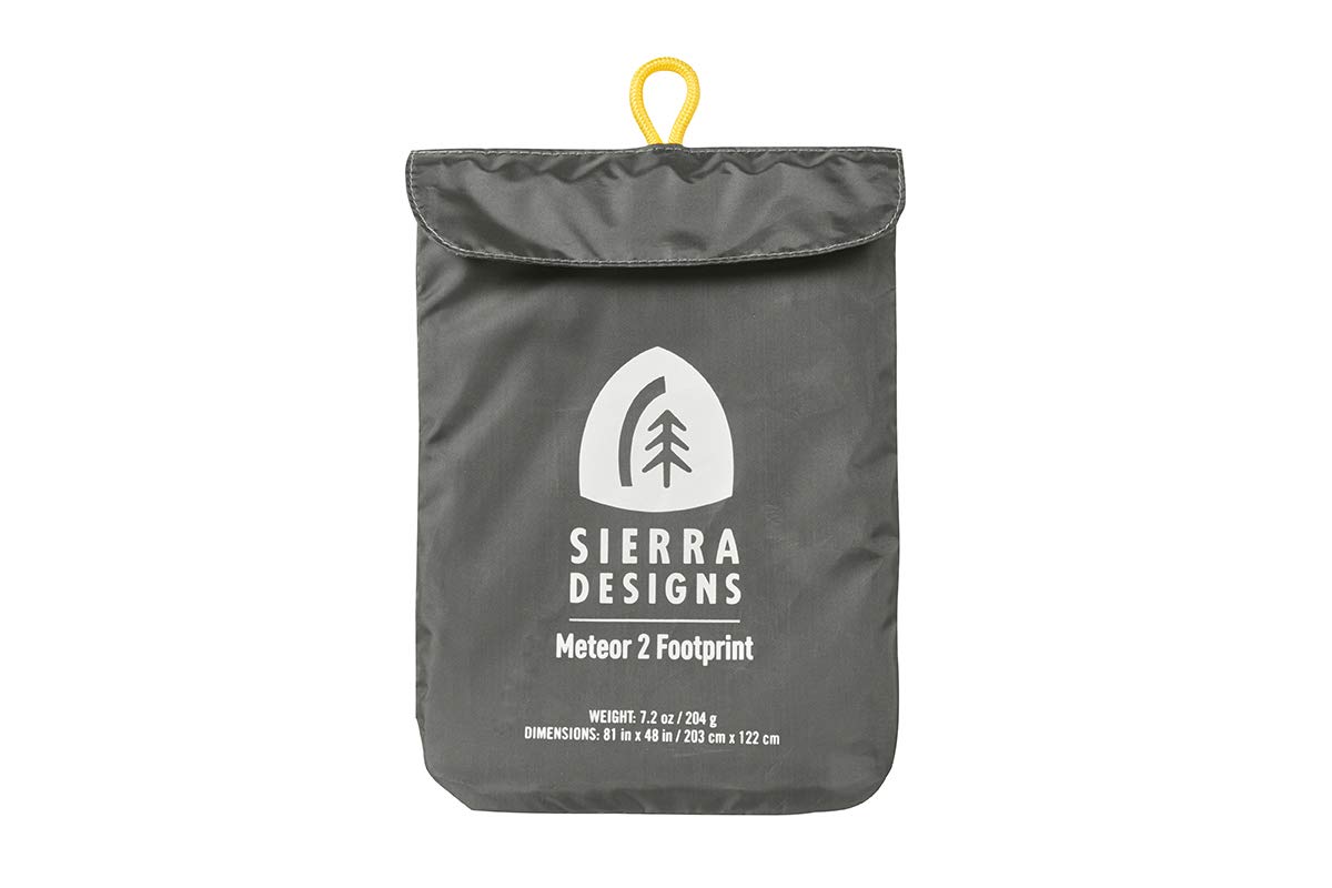 Sierra Designs Meteor 2 Tent Footprint, Lightweight, WR/PU1800mm, Fitted Ground Camping Tarp Designed for The Meteor 2 Person Tent