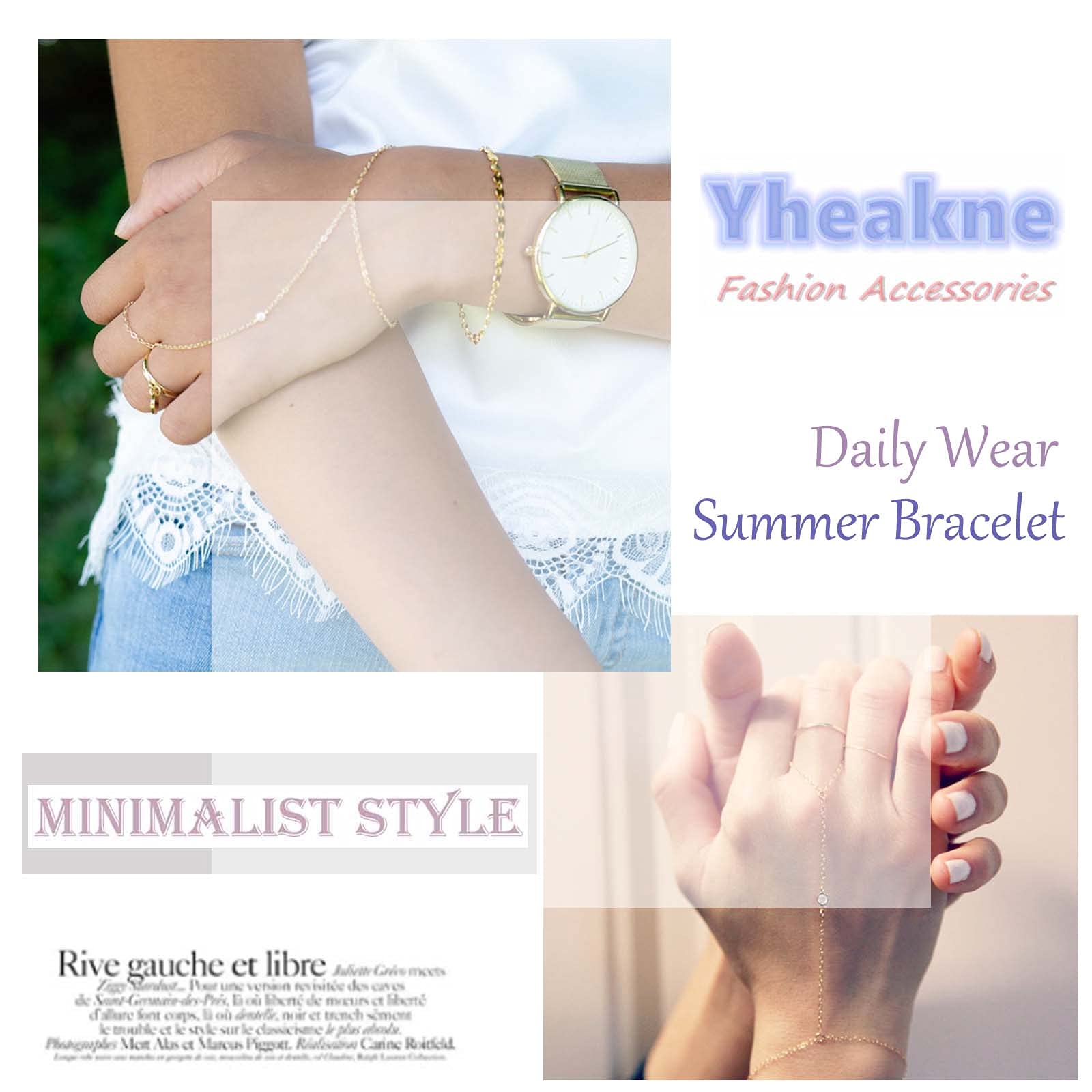 Yheakne Boho Cat Bracelet Black String Bracelet Double Strand Leather Cord Bracelet Hand Chain Jewelry for Women and Girls Cat Lover Gift