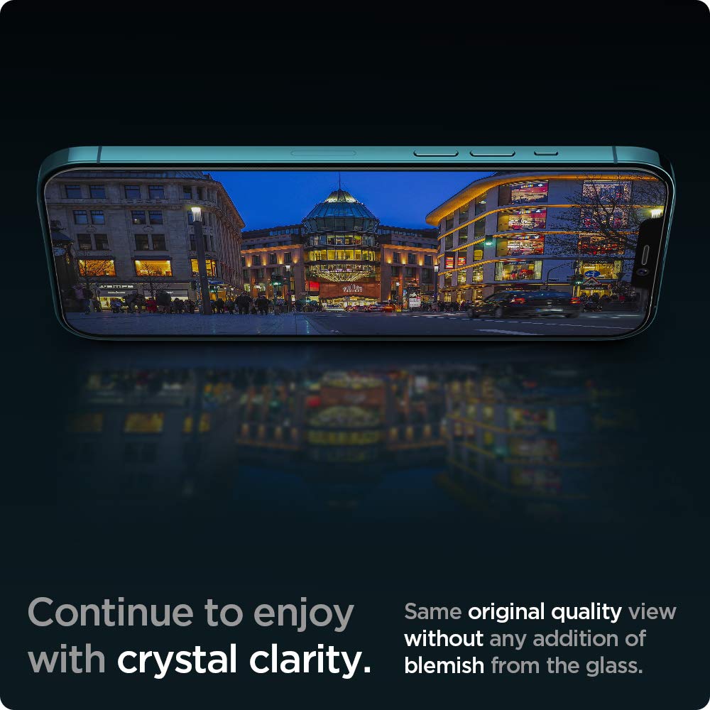 Spigen Tempered Glass Screen Protector [GlasTR EZ FIT] Designed for iPhone 12 Pro Max - Sensor Protection / 2 Pack