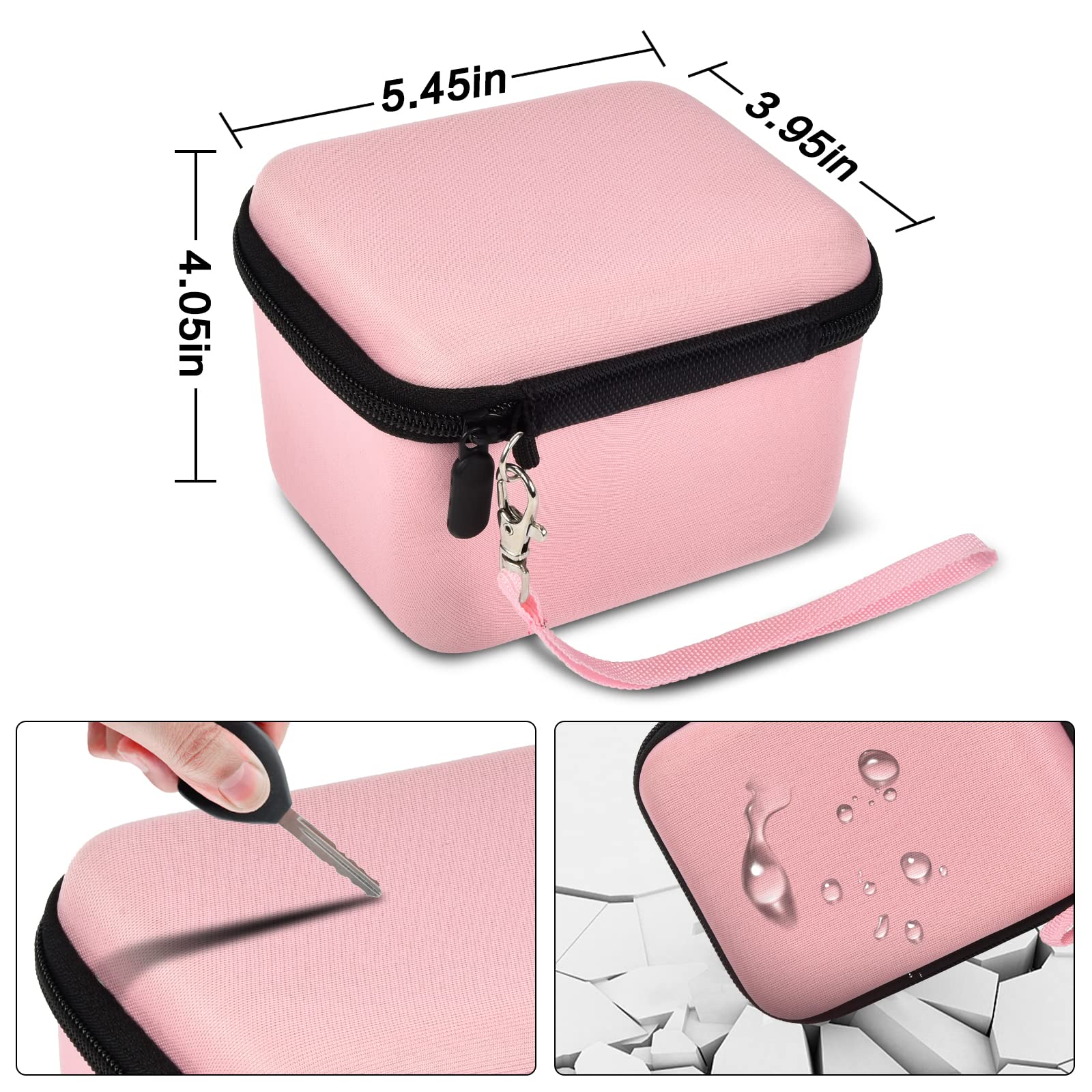 Vlogging Camera Case Compatible with brewene/for Femivo/for KVUTCIEIN/for Duluvulu 4K 48MP Digital Cameras for Youtube. Vlog Camera Carrying Storage for Lens, Cable and Other Accessories (Pink)