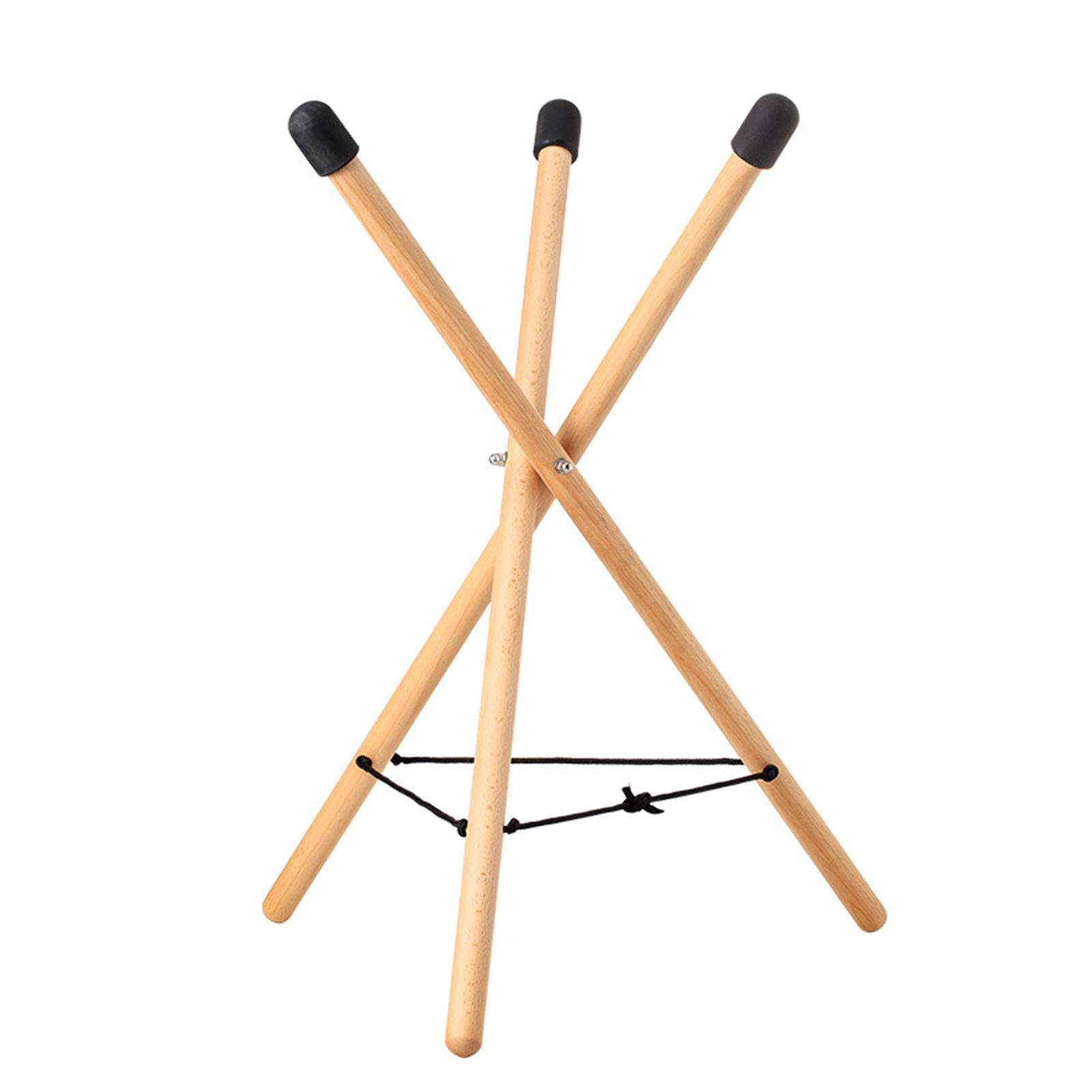 Xinrimoy Steel Tongue Drum Stand, Adjustable Solid Wood Steel Drum Tripod Base, Drum Rack Ideal for 10 to 22 Inch Drum Percussion Instrument