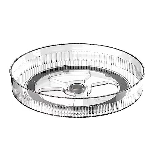 Turntable Spices Rack Organizer Bathroom Kitchen Cabinet 360Rotating Food Storage Container For Countertop Refrigerator Clear Plastic Lazyssusan Turntable Bathroom Large Capacity Durable Material