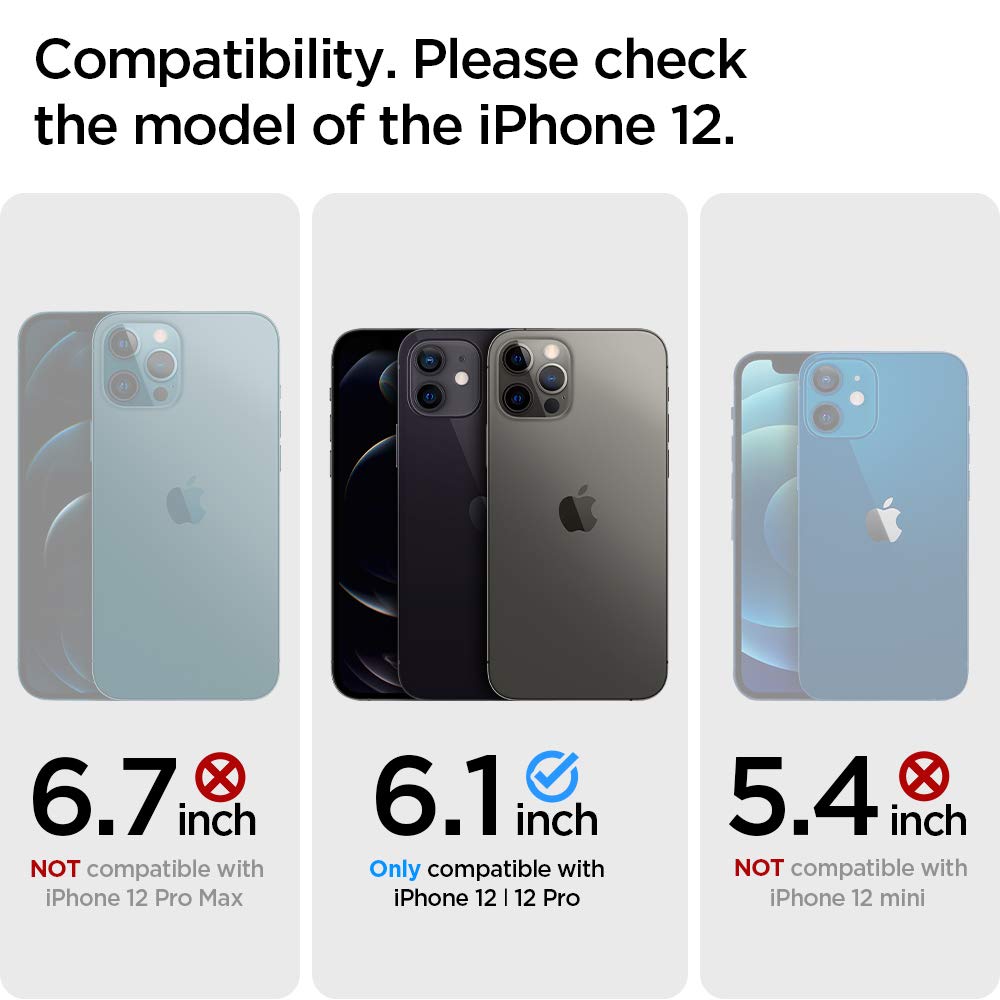 Spigen Tough Armor [Extreme Protection Tech] Designed for iPhone 12 / Designed for iPhone 12 Pro Case (2020) - Navy Blue