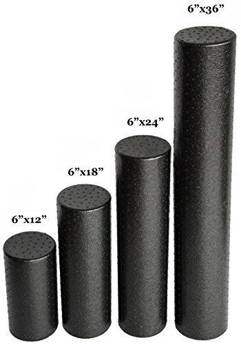 Signature Fitness High-Density Round Foam Roller for Exercise, Massage, Muscle Recovery, 18-Inch