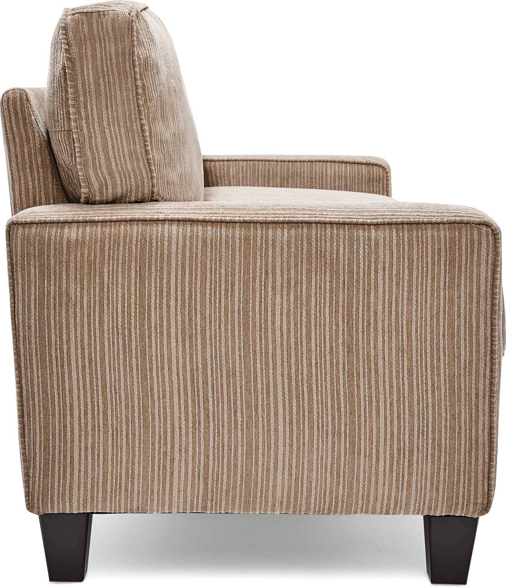 Serta Palisades Upholstered Sofas for Living Room Modern Design Couch, Straight Arms, Soft Fabric Upholstery, Tool-Free Assembly, 73" Sofa, Kingston Beige