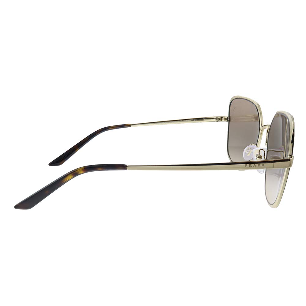 Prada PR 60XS KOF3D0 Pale Gold Metal Butterfly Sunglasses Brown Gradient Lens