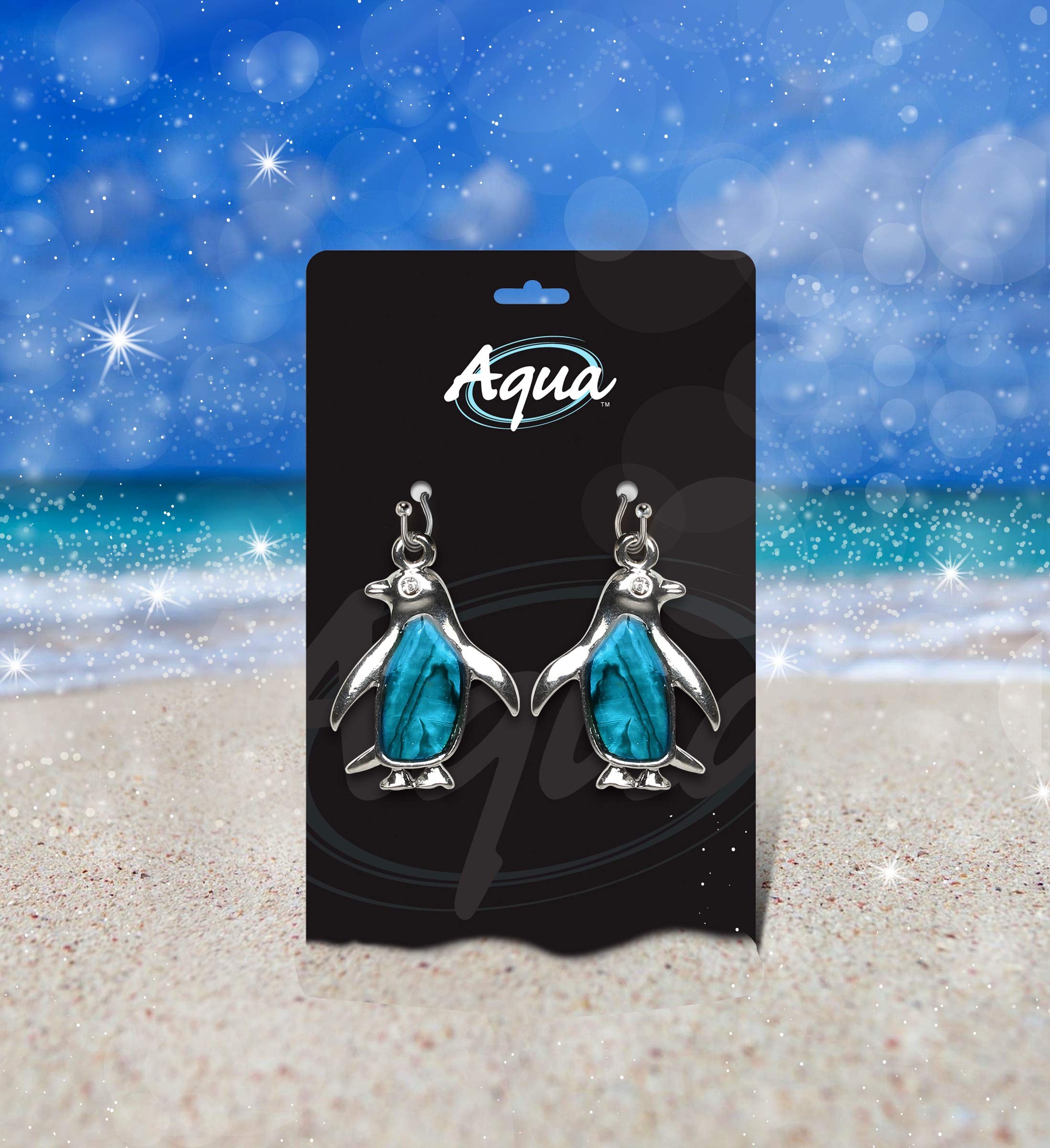 Puzzled Penguin Earrings-ocean Life-1.35 Inch-unique Gift and Souvenir-item#6814
