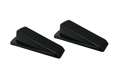 Shepherd Hardware 8934E 8934 Heavy Duty Rubber, Black, 2 Pack Door Wedge, 2-Pack