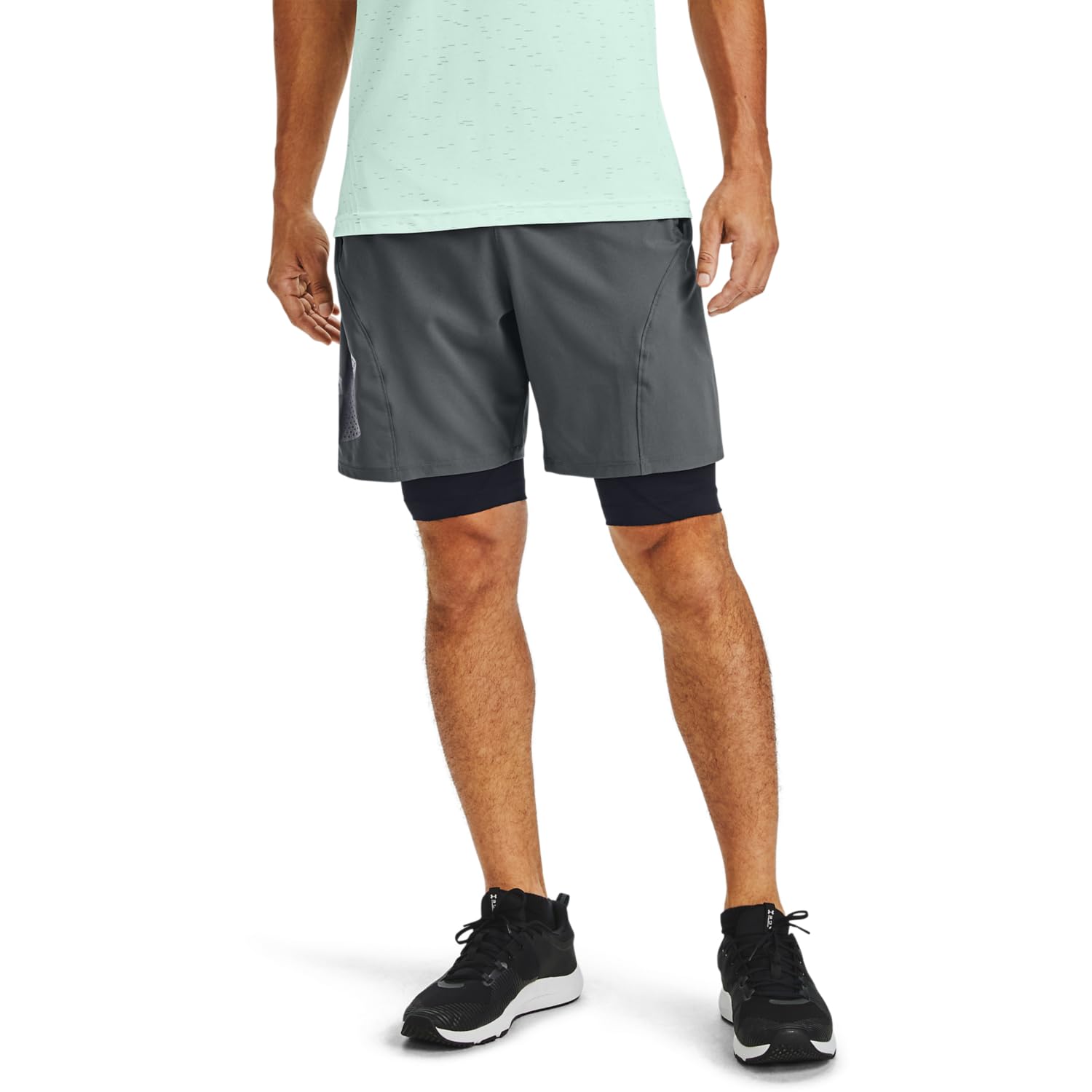 Under Armour Vanish Woven Graphic Shorts, Pitch Gray (012)/Black, Large