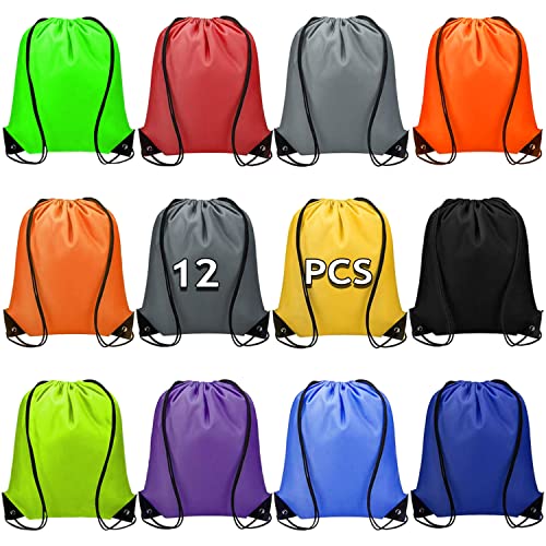 RLGPBON 12/24/48 Pack Drawstring Backpack Bulk Sport Bags Cinch Sack with String DIY Gym Sports Sackpack for Boys Girls Women Men