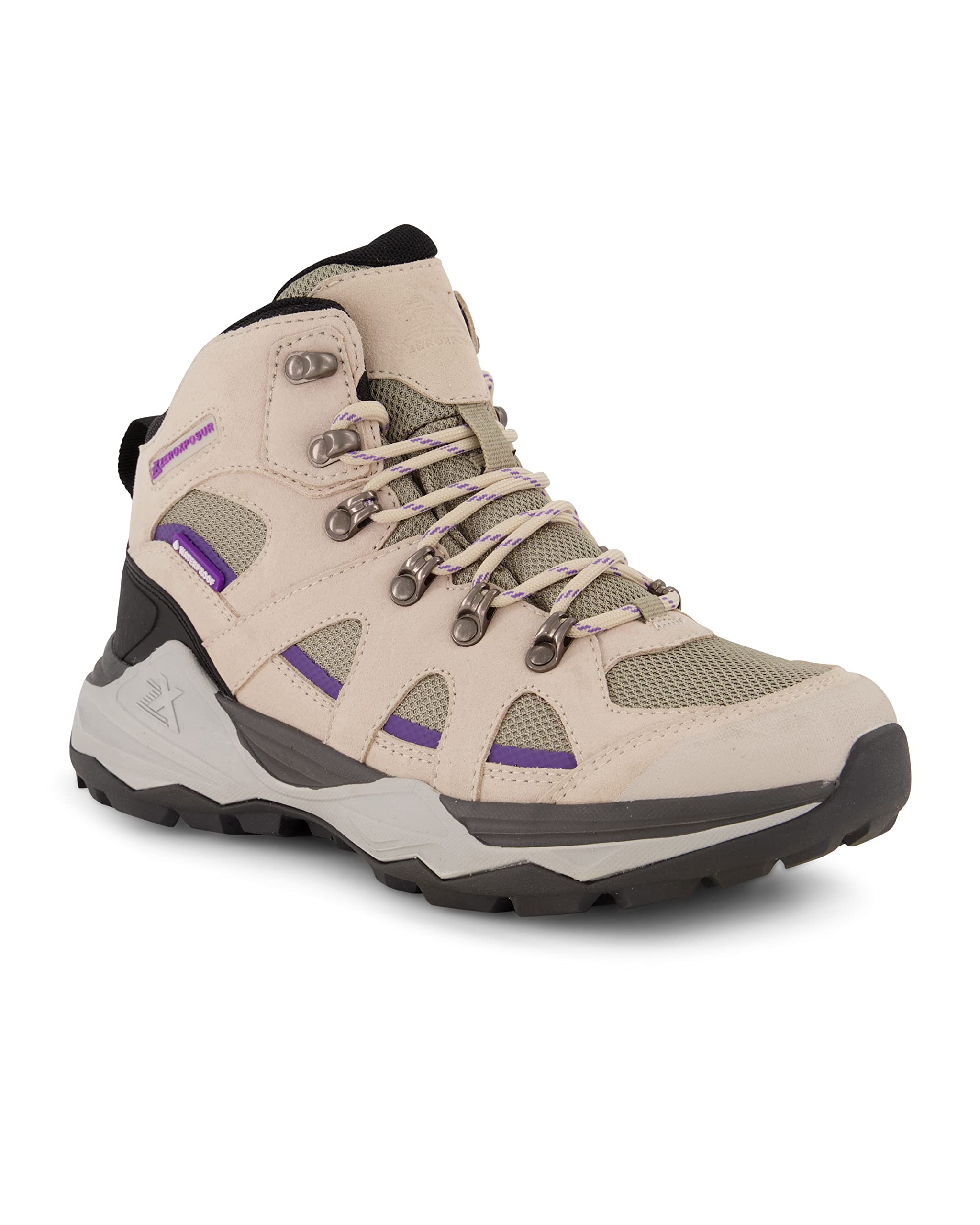 ZeroXposur Women's Colorado Mid Waterproof Hiking Boots - Waterproof Hiking Shoes for Women (Shell, 7.5)