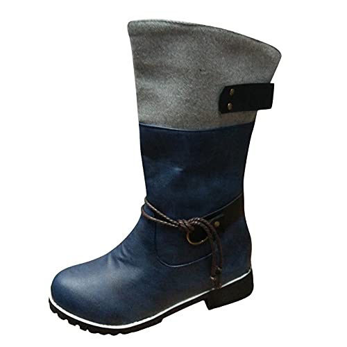 USYFAKGH Women Winter Shoes rain Boots Women Short Waterproof Ankle Boot Snow Boot Winter Boot Blue