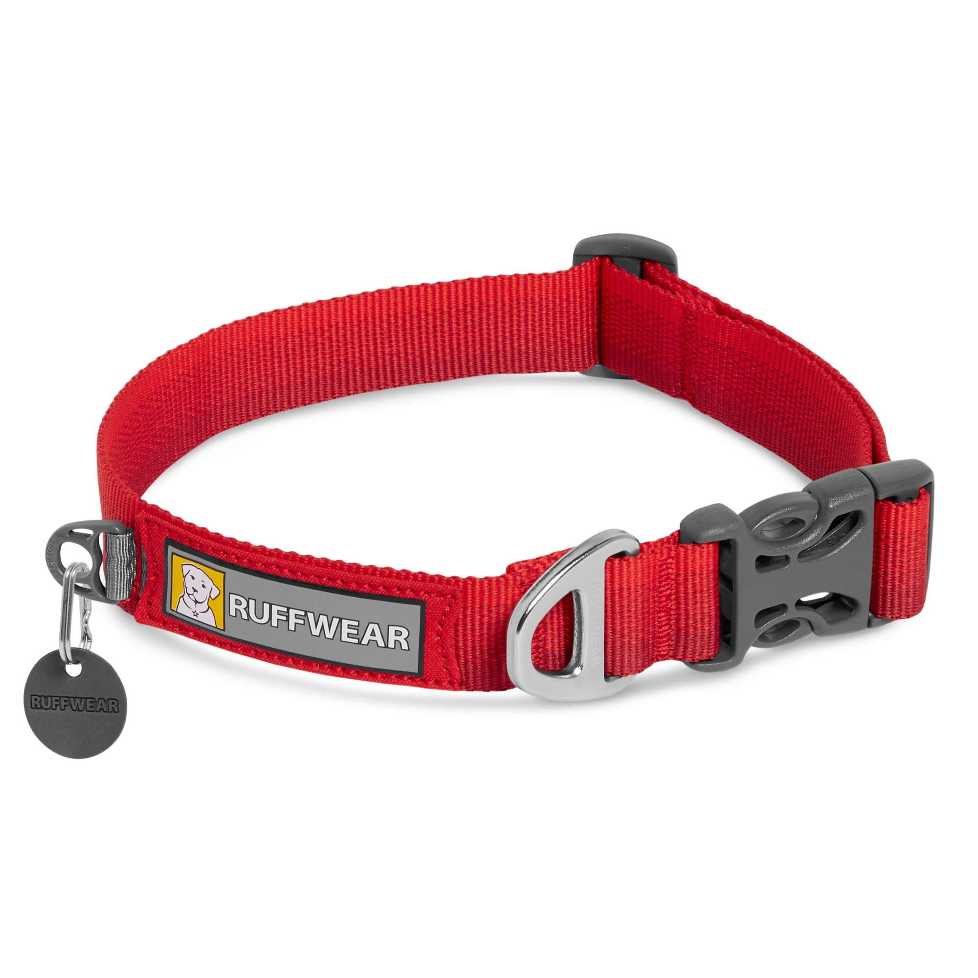 Ruffwear, Front Range Dog Collar, Durable and Comfortable Collar for Everyday Use, Red Sumac, 14"-20"