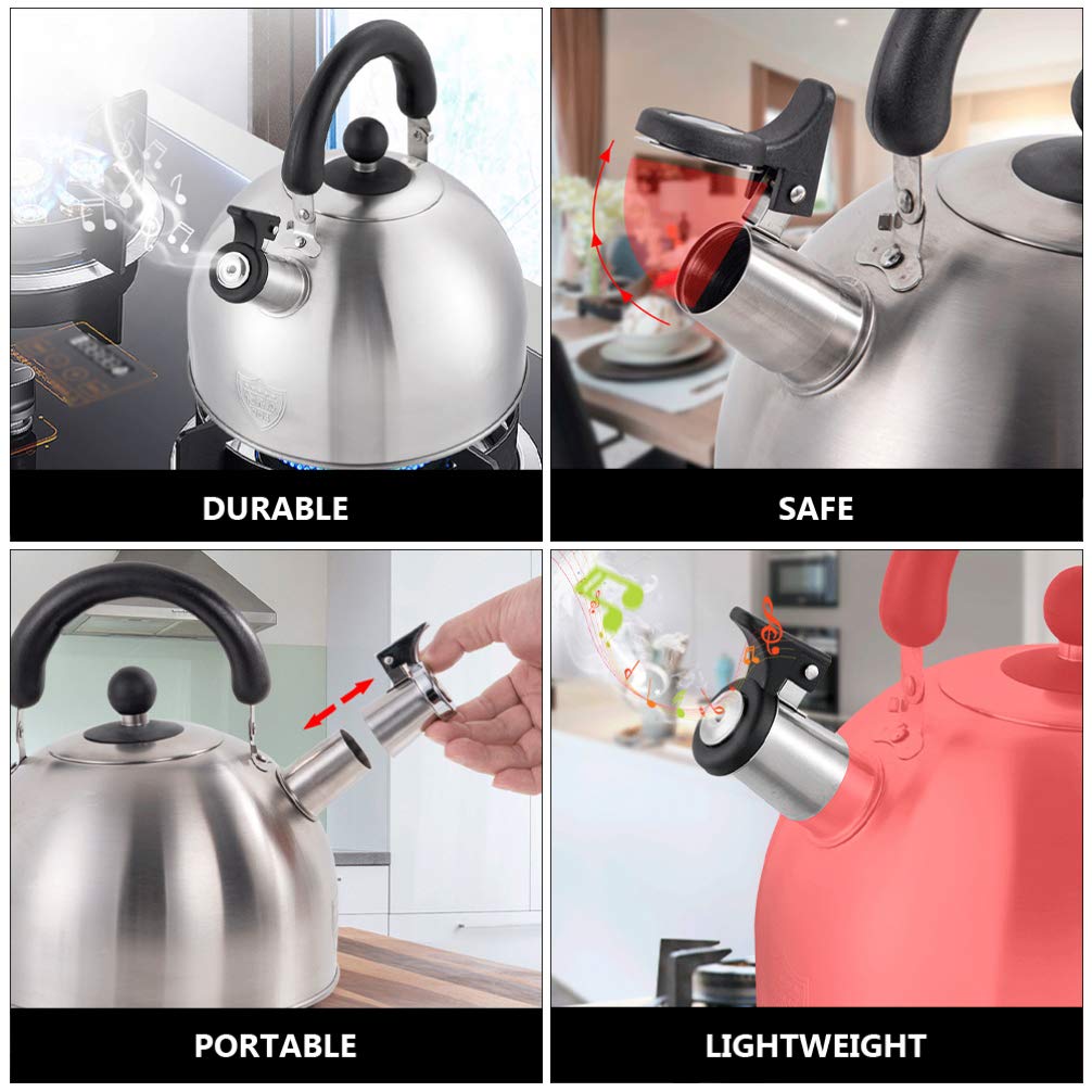 YARDWE Tea Kettle lound Whistle Kettle Whistle Replacement Water Boiling Kettle Nozzle Stainless Steel Teapot Spout Tip Kettle Warning Tea Kettle Whistling Parts(1.57X1.26X1.10in)