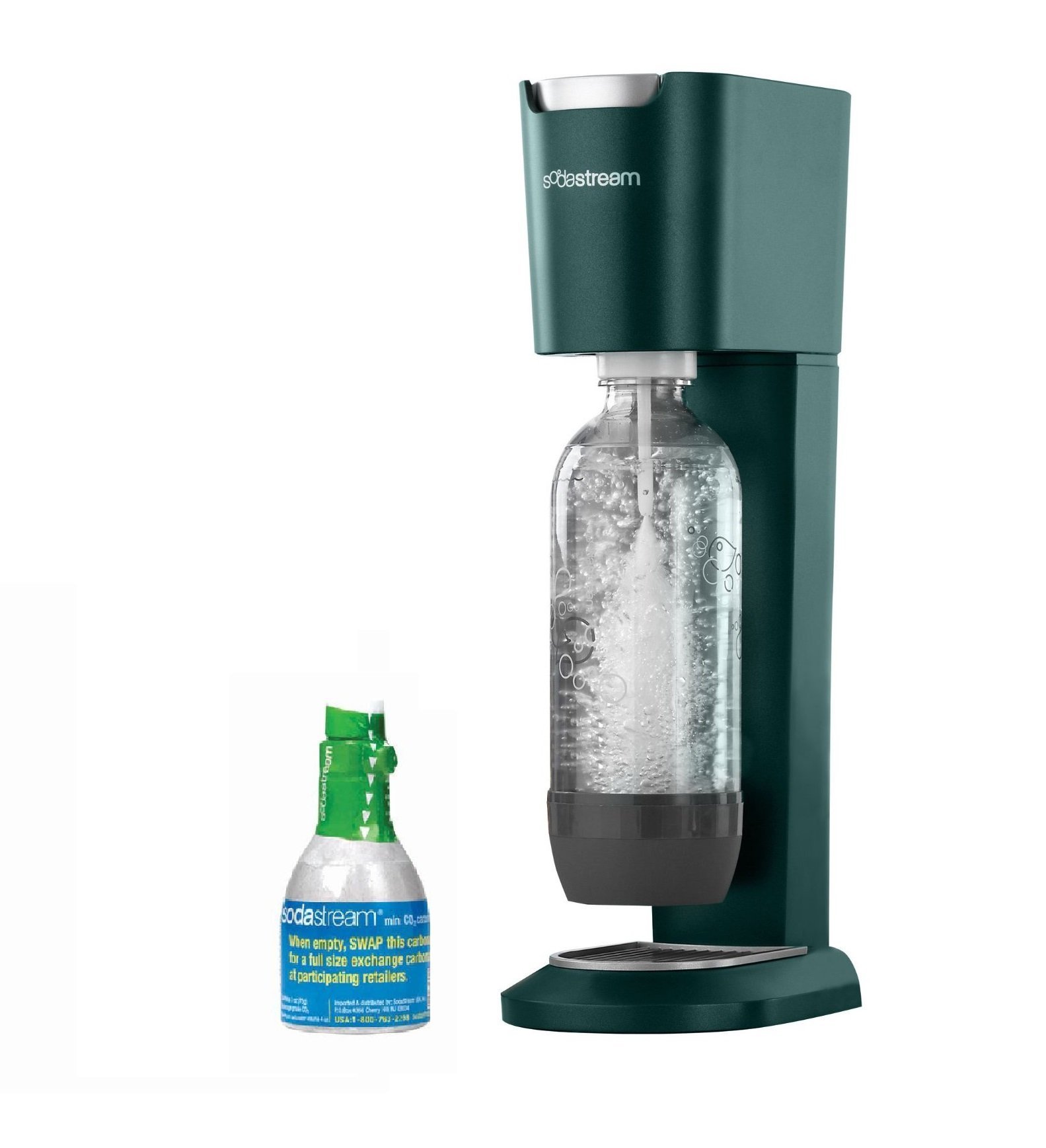 SodaStream Genesis Home Soda Maker Starter Kit, Green and Grey (Green/Gray)