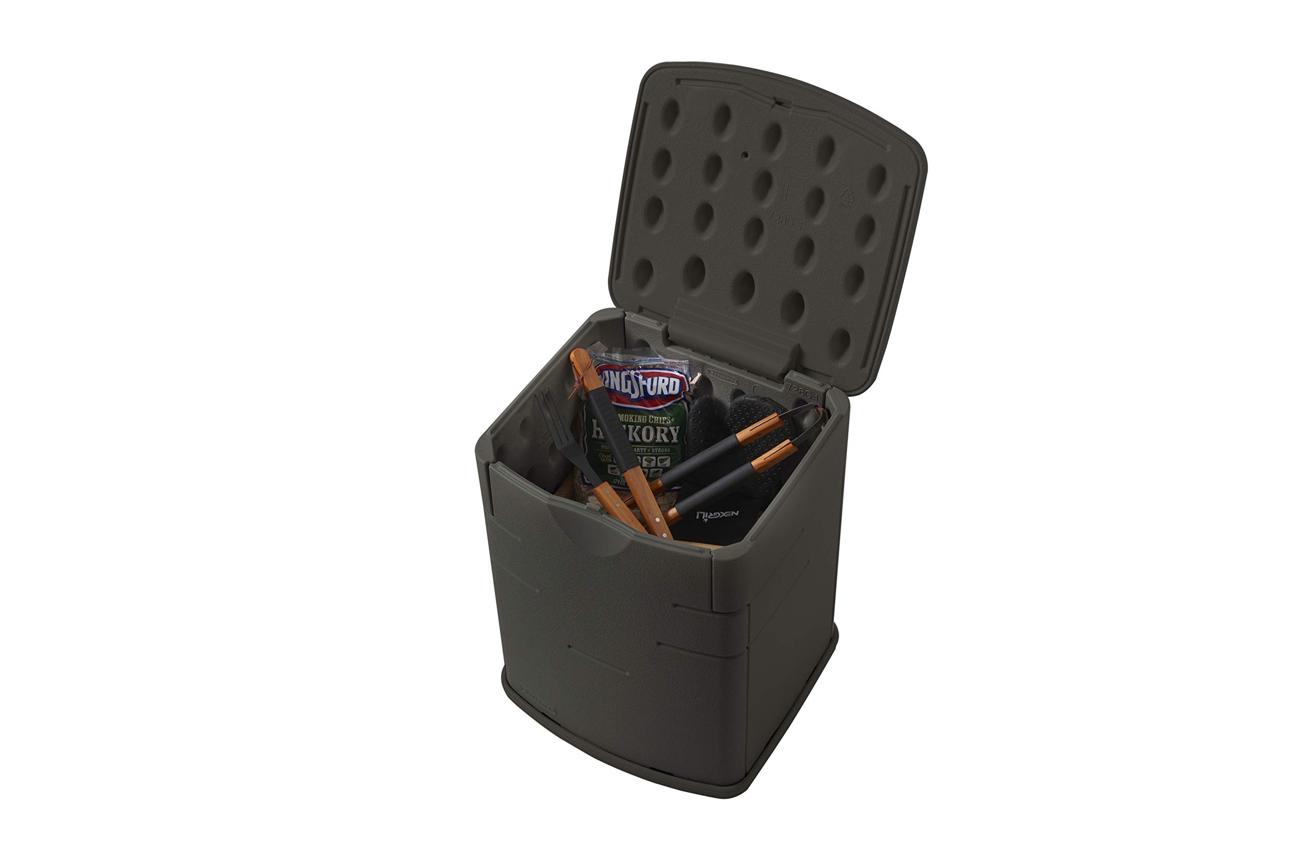 Rubbermaid Roughneck Mini Resin Weather Resistant Outdoor Garden Storage Deck Box