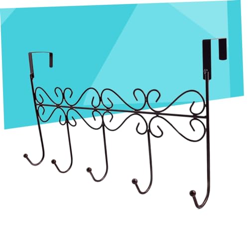 SOLUSTRE Clothes Organizer Rack Nail-Free Hook Coat Hanger Clothes Storage Rack Over The Door Hook Wrought Iron Hook Household Jewelry Rack