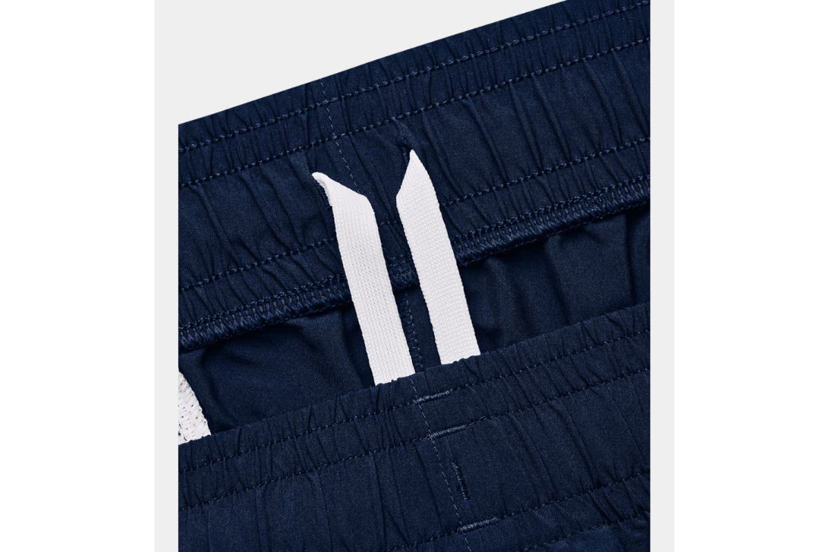 Under Armour Woven Graphic Wordmark Shorts, Academy Blue (408)/White, Medium