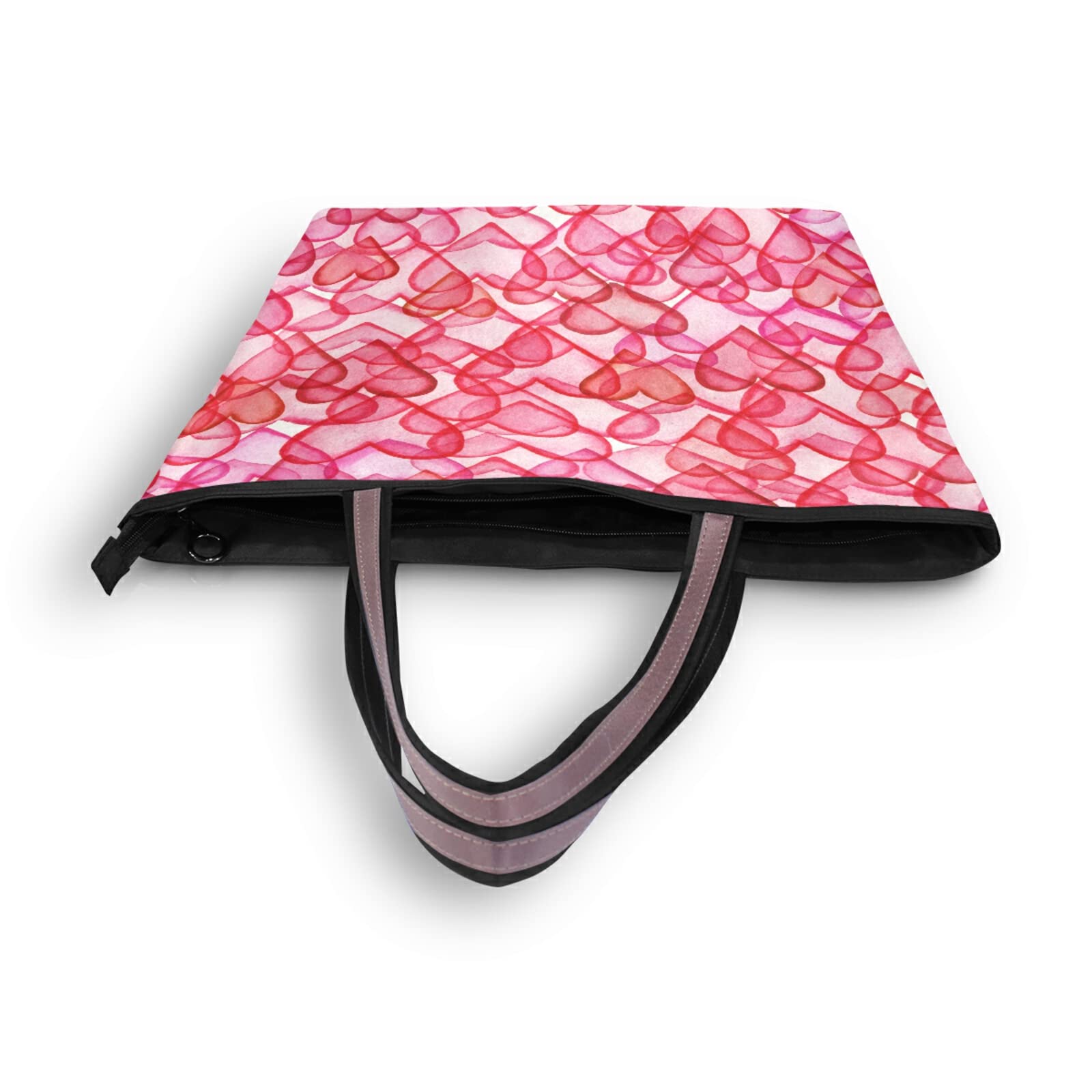 Valentine Tote Purse Heart Printed Tote Bag Purse,Women Valentine's Day Tote Bag