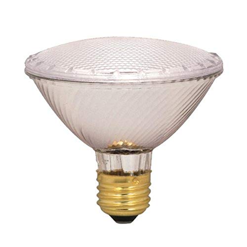 Satco S2335 39 Watt (50 Watt) 530 Lumens PAR30 Short Neck Halogen Wide Flood 50 Degrees Clear Light Bulb, Dimmable