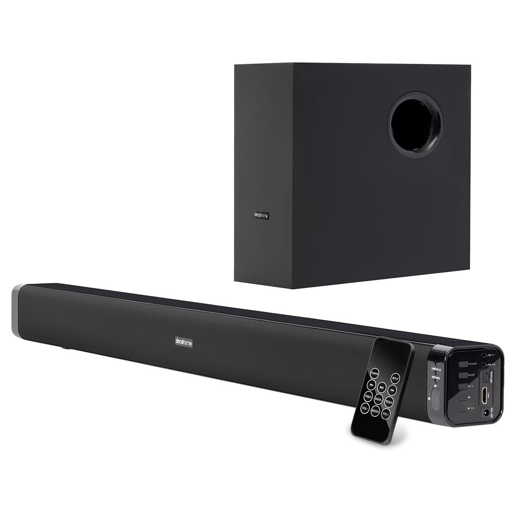 SAMSUNG UN55CU8000 55 inch Crystal UHD 4K Smart TV Bundle with Deco Gear Home Theater Soundbar with Subwoofer, Wall Mount Accessory Kit, 6FT 4K HDMI 2.0 Cables and More (2023 Model)
