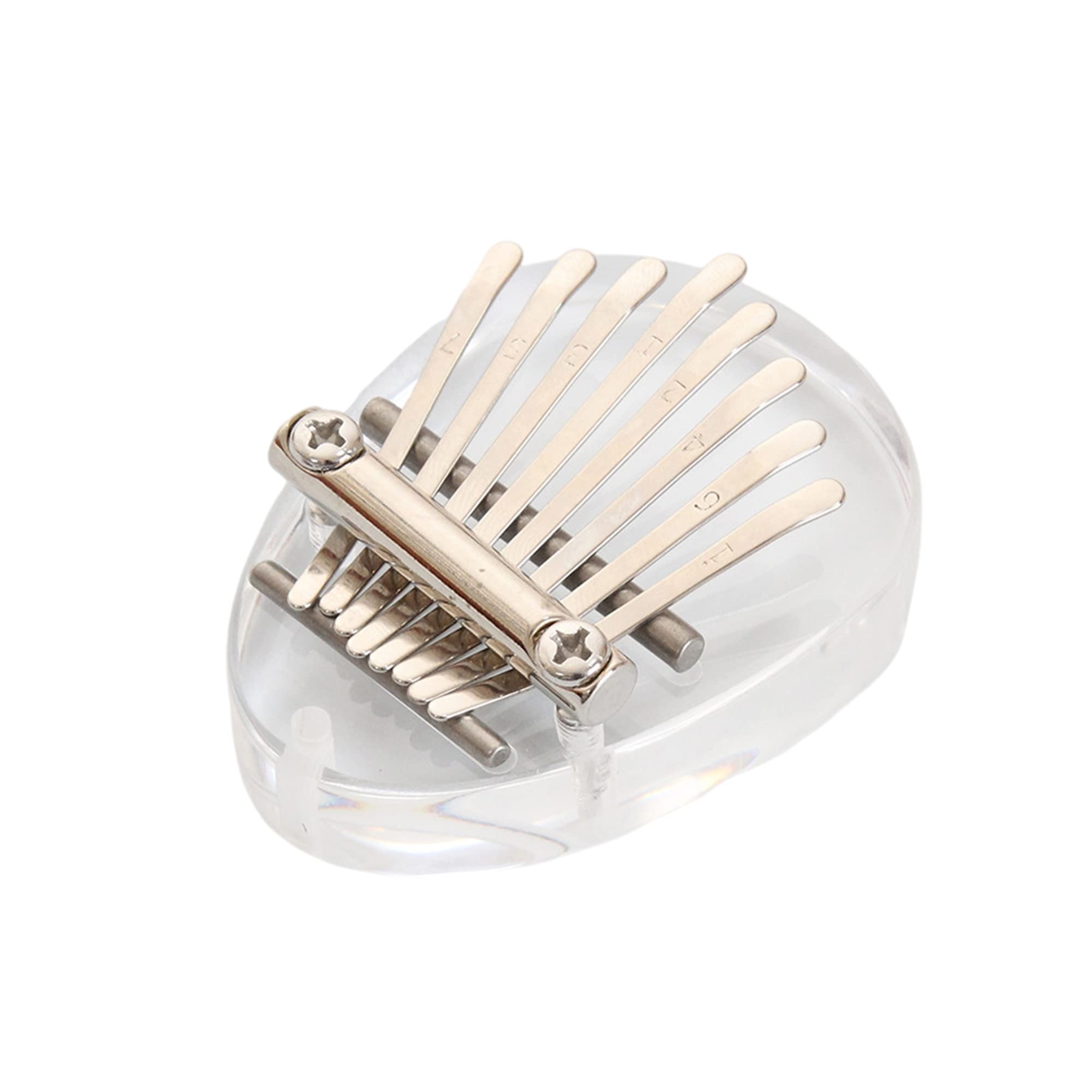 Water Drop Thumb Piano, Transparent 8 Tone Mini Thumb Piano Finger Practice Tool Music Accessories, Acrylic Stress Relief Tool, Kids Adult Beginner Gift