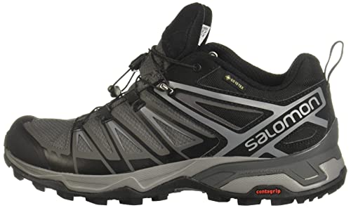 Salomon X Ultra 3 Gore-TEX Hiking Shoes for Men, Black/Magnet/Quiet Shade, 10.5