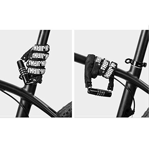 ZMYDZ Bicycle Lock Cycling Bicycle Cable Lock Bike Four-Digit Code Cable Lock Anti-Theft Bike Bicycle Scooter Security Lock Bicycle Accessories-Yellow Bike Lock (Color : Blue) (Color : Black)