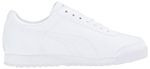 PUMA Roma Basic JR Sneaker (Little Kid/Big Kid) , White/Light Gray, 1.5 M US Little Kid