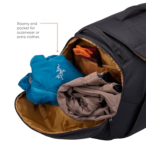 Thule RoundTrip 80L Duffel - Storage compartments to organize and protect gear - Boot bag for ski and snowboard travel - Soft pocket for goggles and helmet - Dry bag included