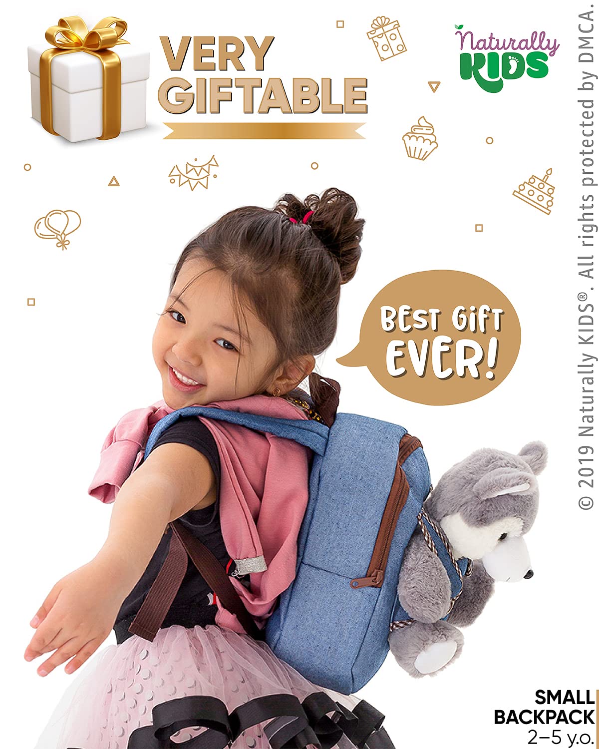 Wolf Backpack, Wolf Toys for Girls Boys, Wolf Stuffed Animal, Husky Toy for Kids