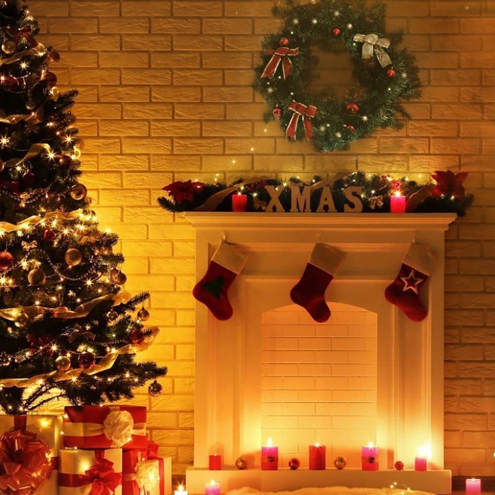 Roveinsia 9 Feet Christmas Garland 220 Branches Xmas Artificial Decorations for Doors Stairs Fireplace