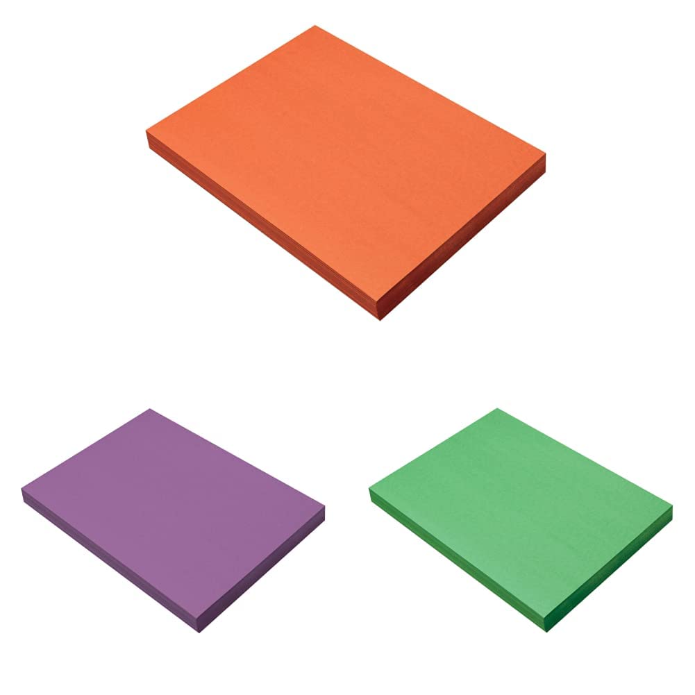 Prang (Formerly SunWorks) Construction Paper, Orange, 9" x 12", 100 Sheets & Prang (Formerly SunWorks) Construction Paper, Violet, 9" x 12", 100 Sheets & Prang (Formerly SunWorks) Construction Paper