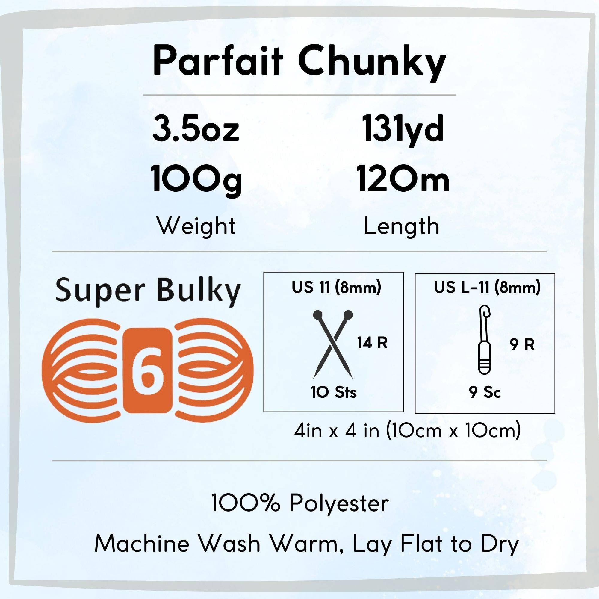 Premier Yarns Parfait Chunky Iris 1150-39 (6-Skeins - Same Dye Lot) Weight S Bulky #6 Polyester Yarn for Crocheting and Knitting - Bundle with 1 Artsiga Crafts Project Bag