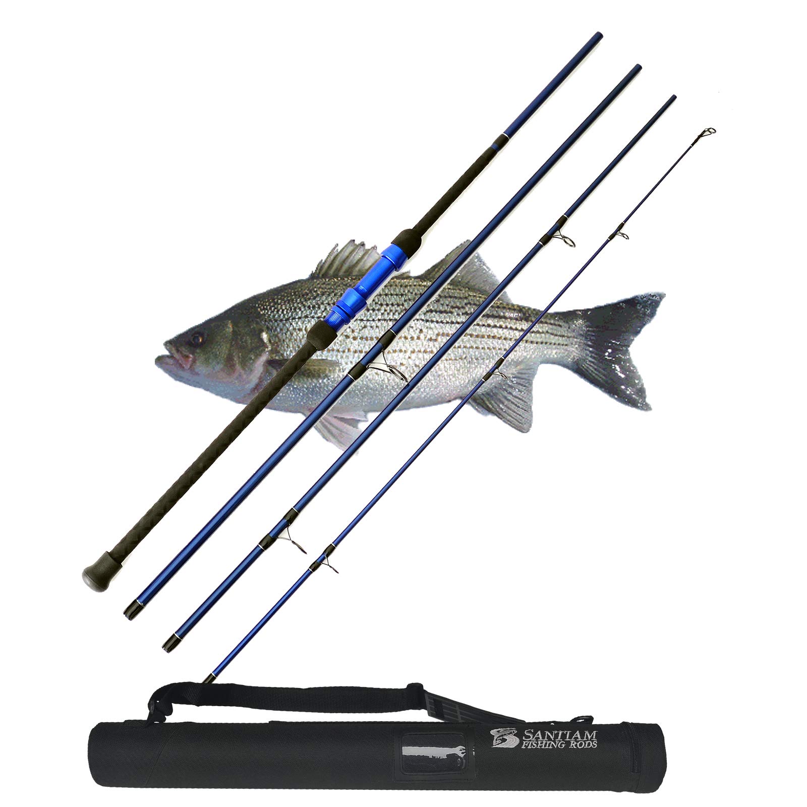 SANTIAM FISHING RODS Travel Rod 4 Piece 12' 17-40lb Surf Rod