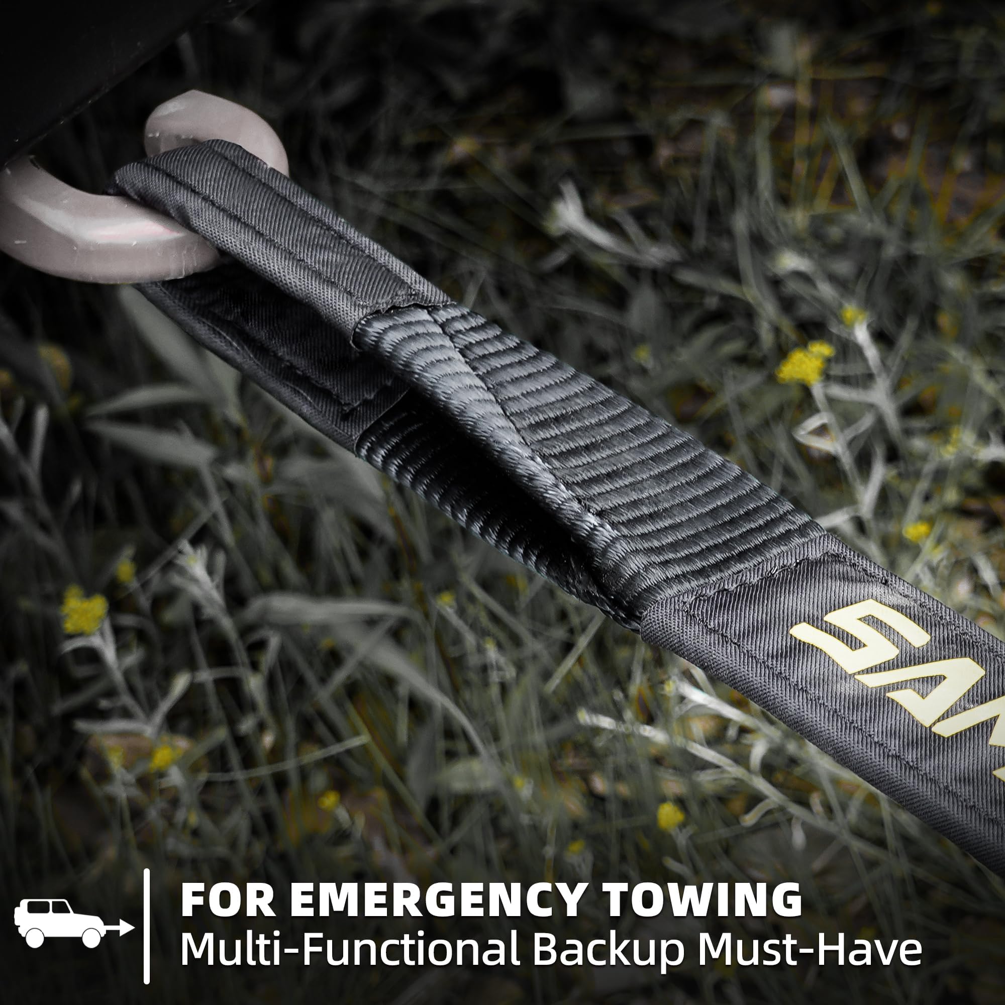 SAMOUT Tree Saver Strap 3in x 8ft Lab Tested 35,000Lbs Break Strength, Emergency Recovery Strap, Winch Extension Rope, Bridle Strap