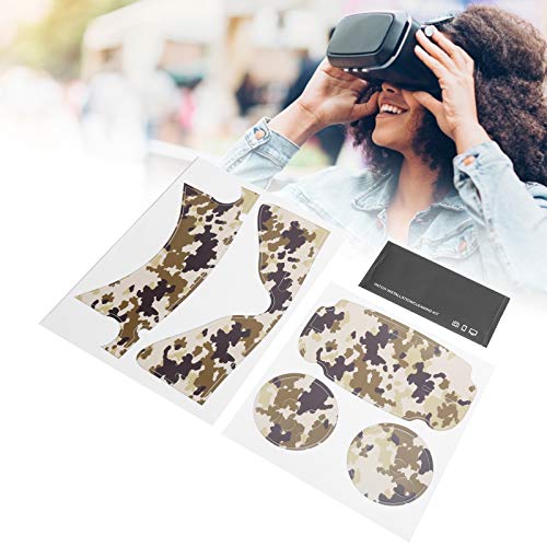 VR Headset Stickers, Sturdy Durable Wear-Resistant VR Controller Stickers Ultra‑Thin for Scratches for Dust for Abrasions for Abrasion(Desert Camouflage)